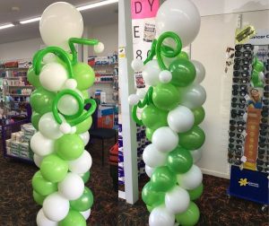 Display Commercial Balloon Stands for Bundaberg Business - Hinkler Parties